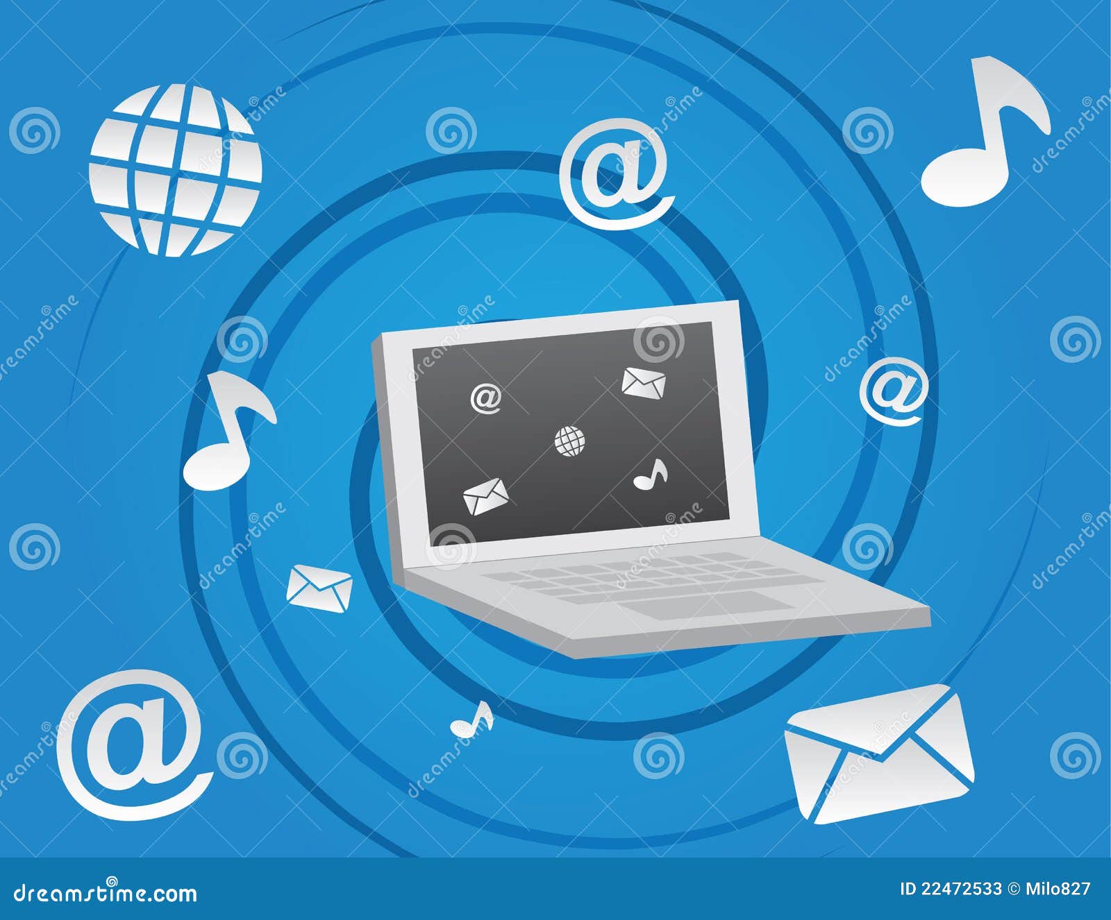 Computer Social Media Icons Stock Vector - Illustration of lines ...