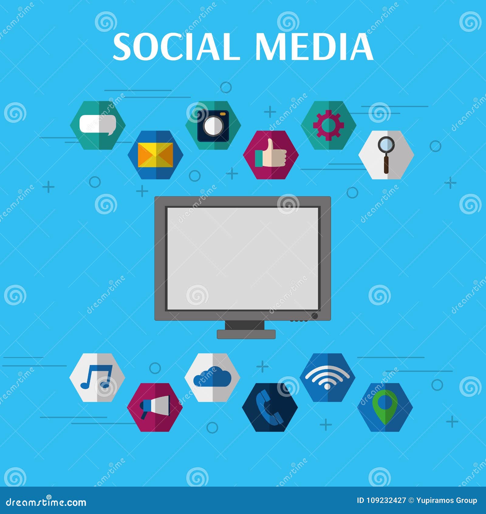 Social media design stock vector. Illustration of information - 109232427