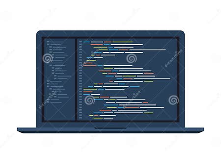 Computer Software Coding Vector Concept. Programming Coding Script Java, Digital Program Code on ...