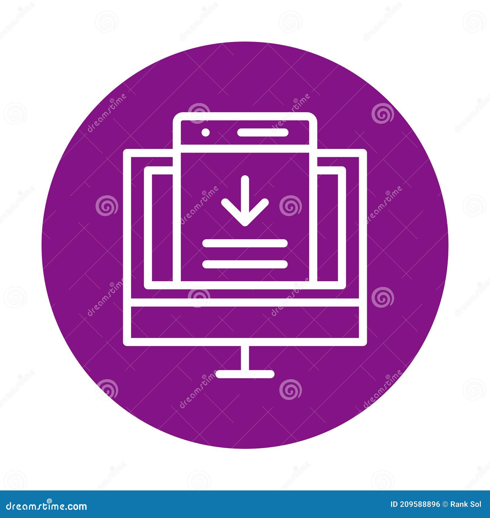Computer Software Downloading Isolated Vector Icon Which Can Easily ...