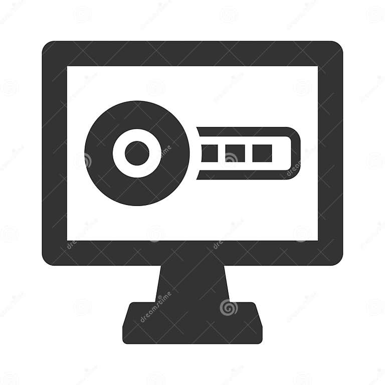 Computer Software Install Icon Stock Vector - Illustration of ...