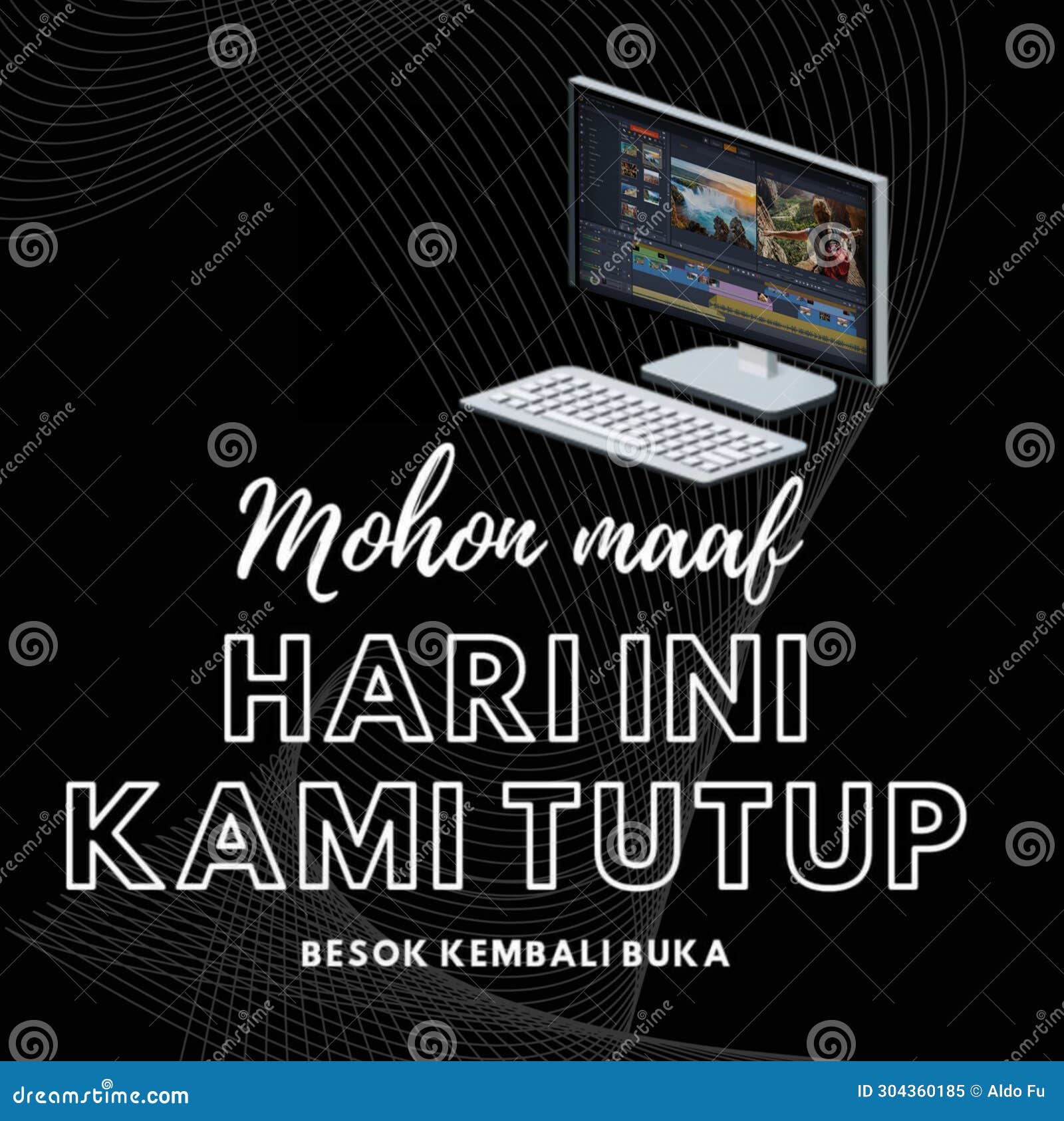 Computer Shop Advertisement Stock Illustration - Illustration of ...