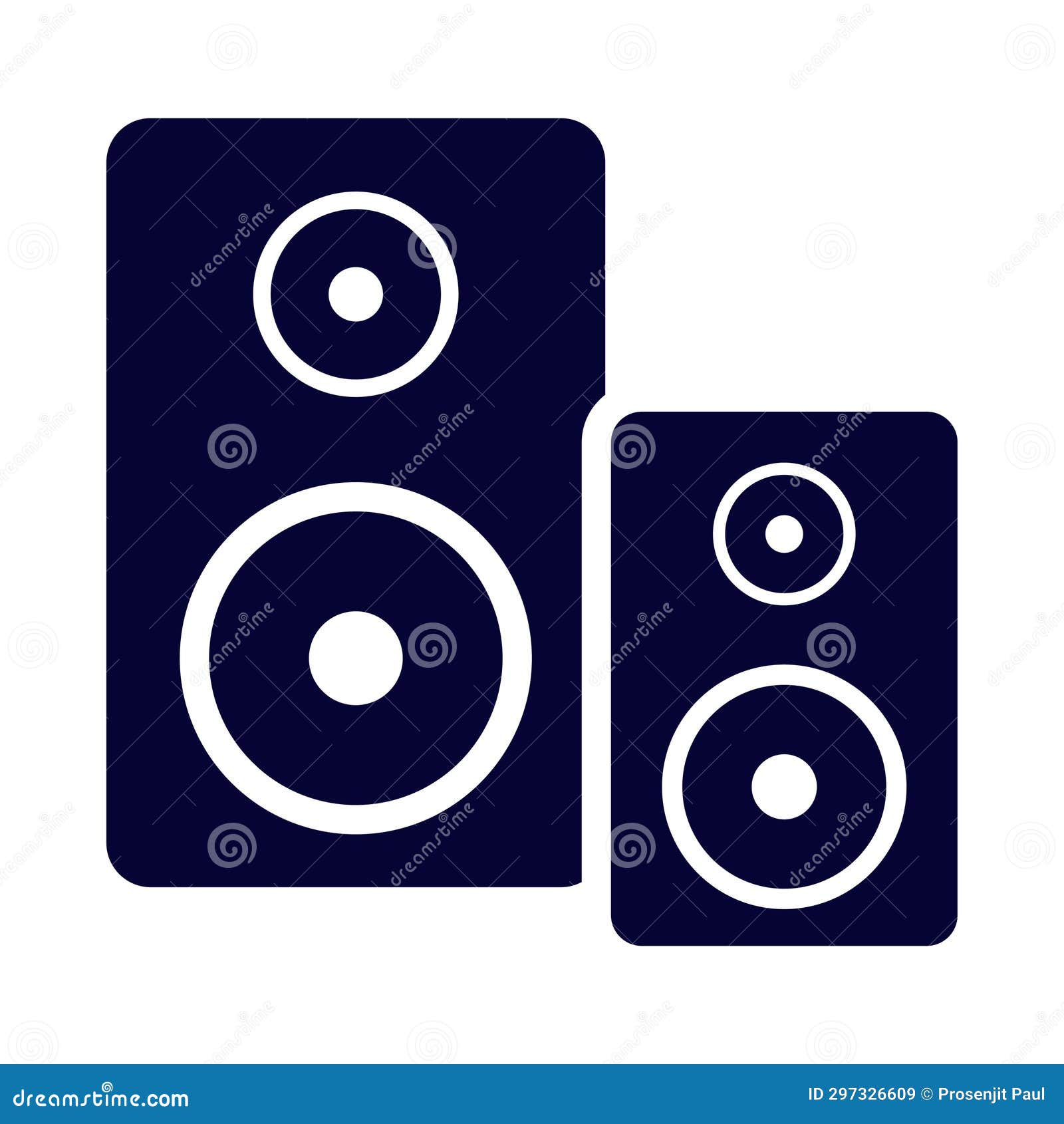 Computer sound box icon stock vector. Illustration of technology ...