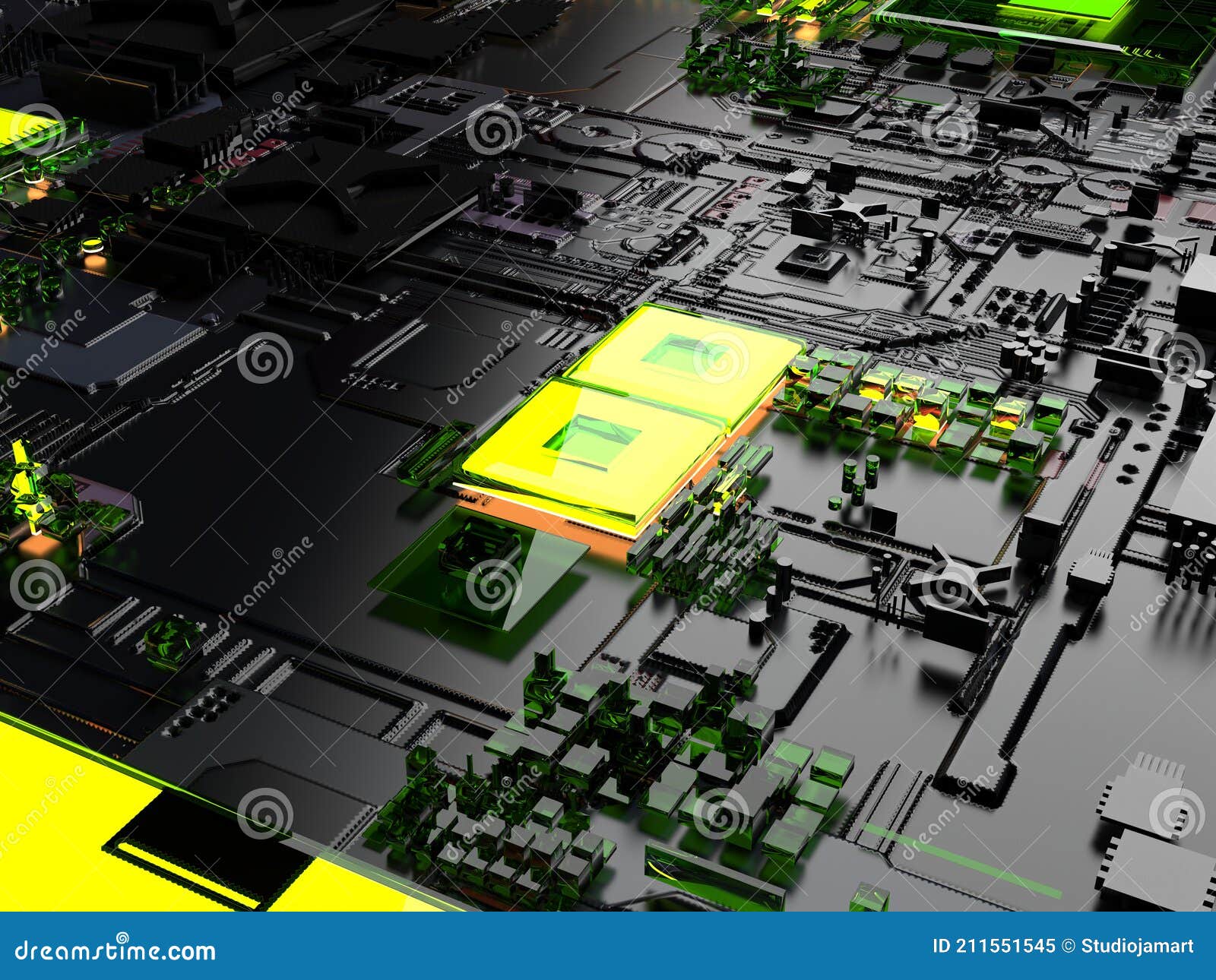 Computer spare parts. stock illustration. Illustration of neural ...