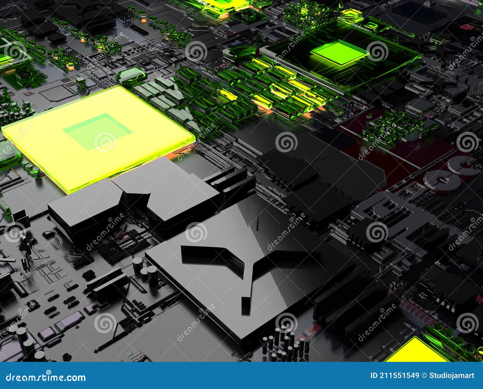 Computer spare parts. stock illustration. Illustration of science ...