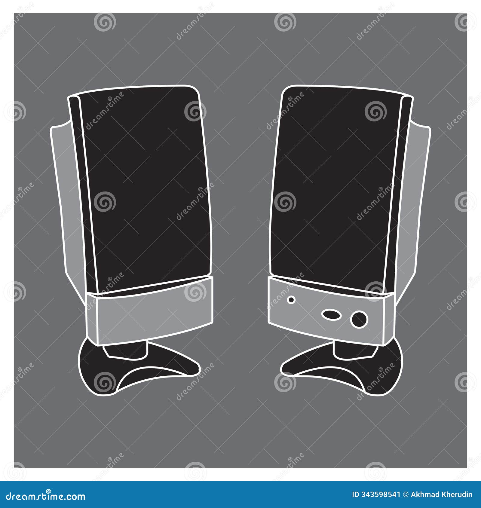 Computer Speakers Icon Design Stock Vector - Illustration of disco ...