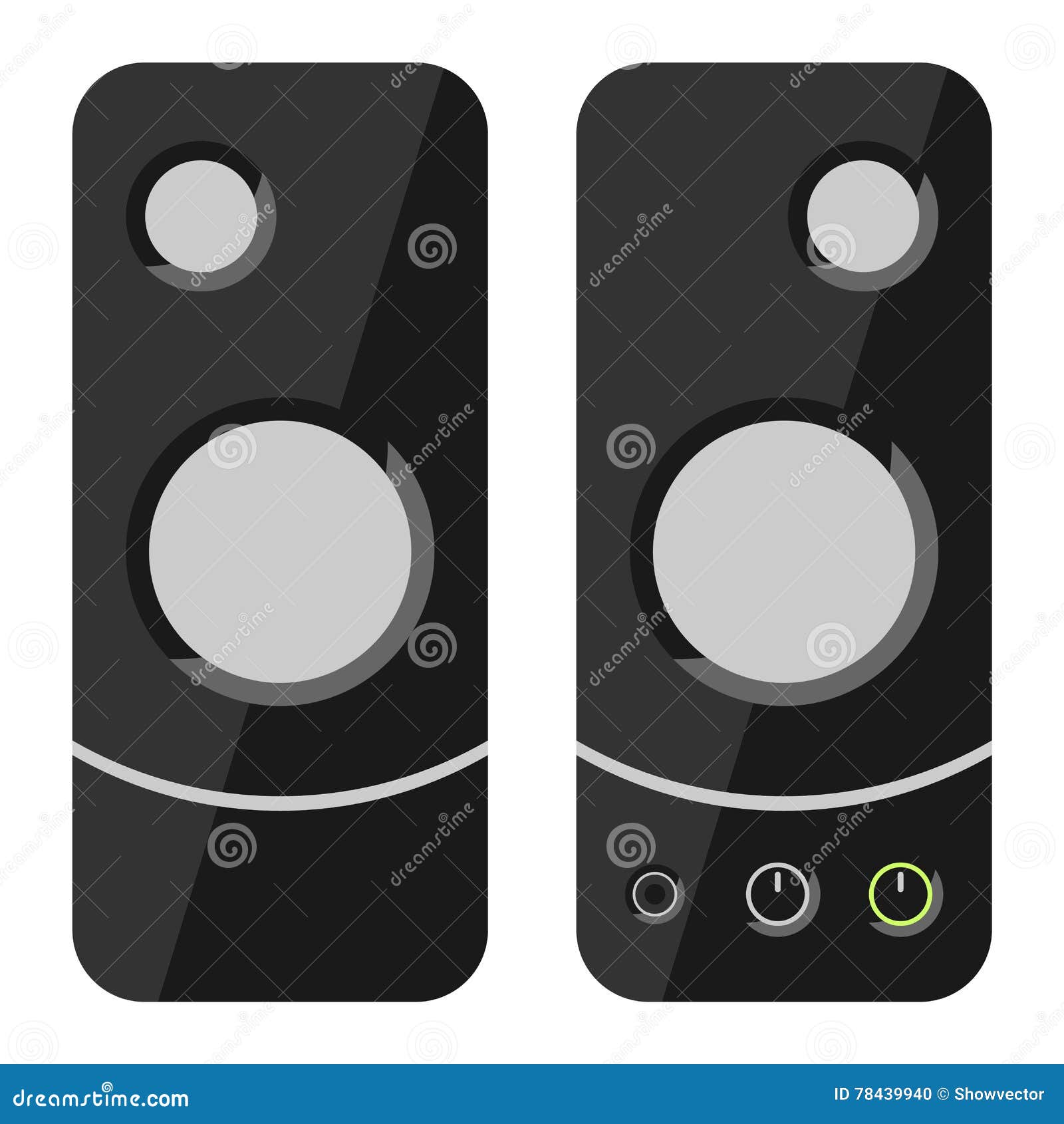 Computer speakers vector. stock vector. Illustration of music - 78439940
