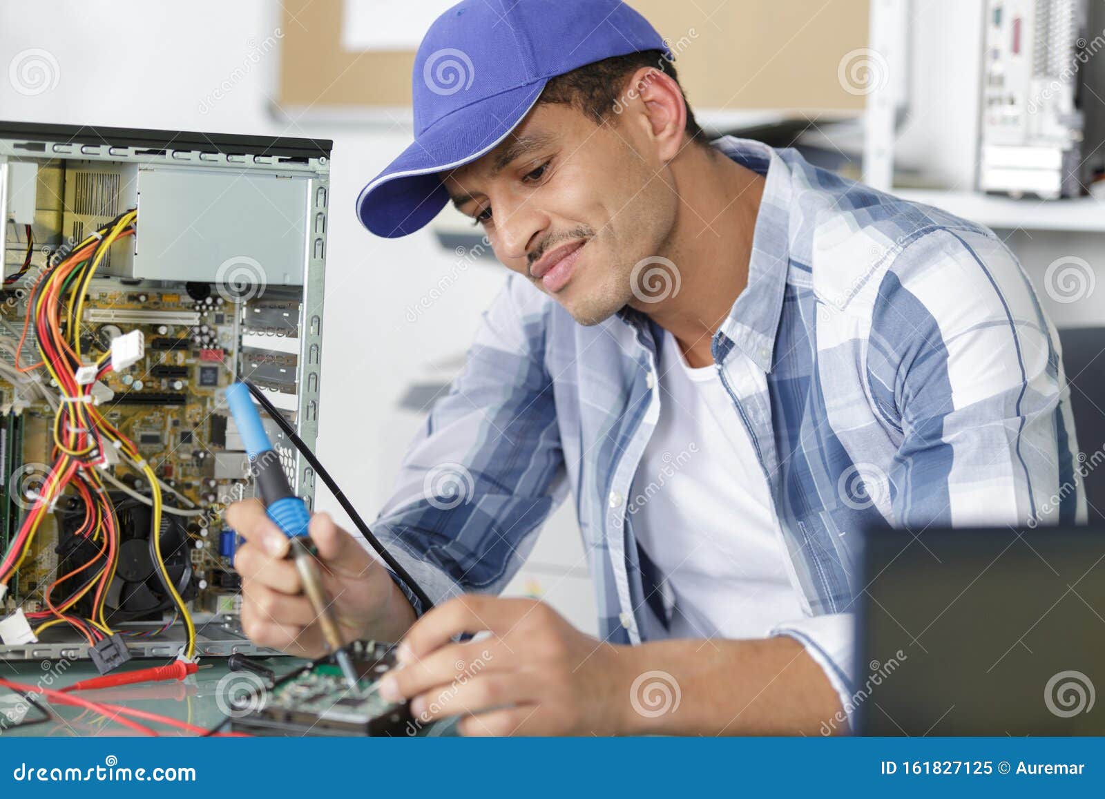 Computer Specialist Repairing Pc Stock Image - Image of recovery, board ...