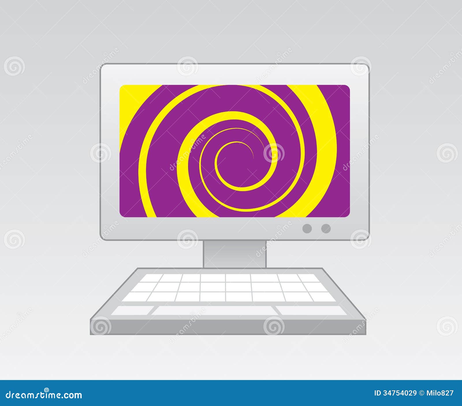 Computer Spiral stock vector. Illustration of geek, dizzy - 34754029