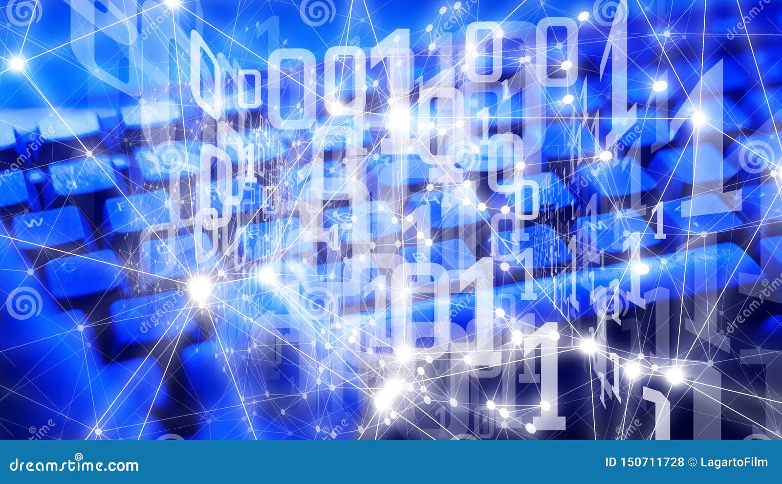 Computer Spy Cyber Crime, Dots and Lines Graphic Stock Photo - Image of ...