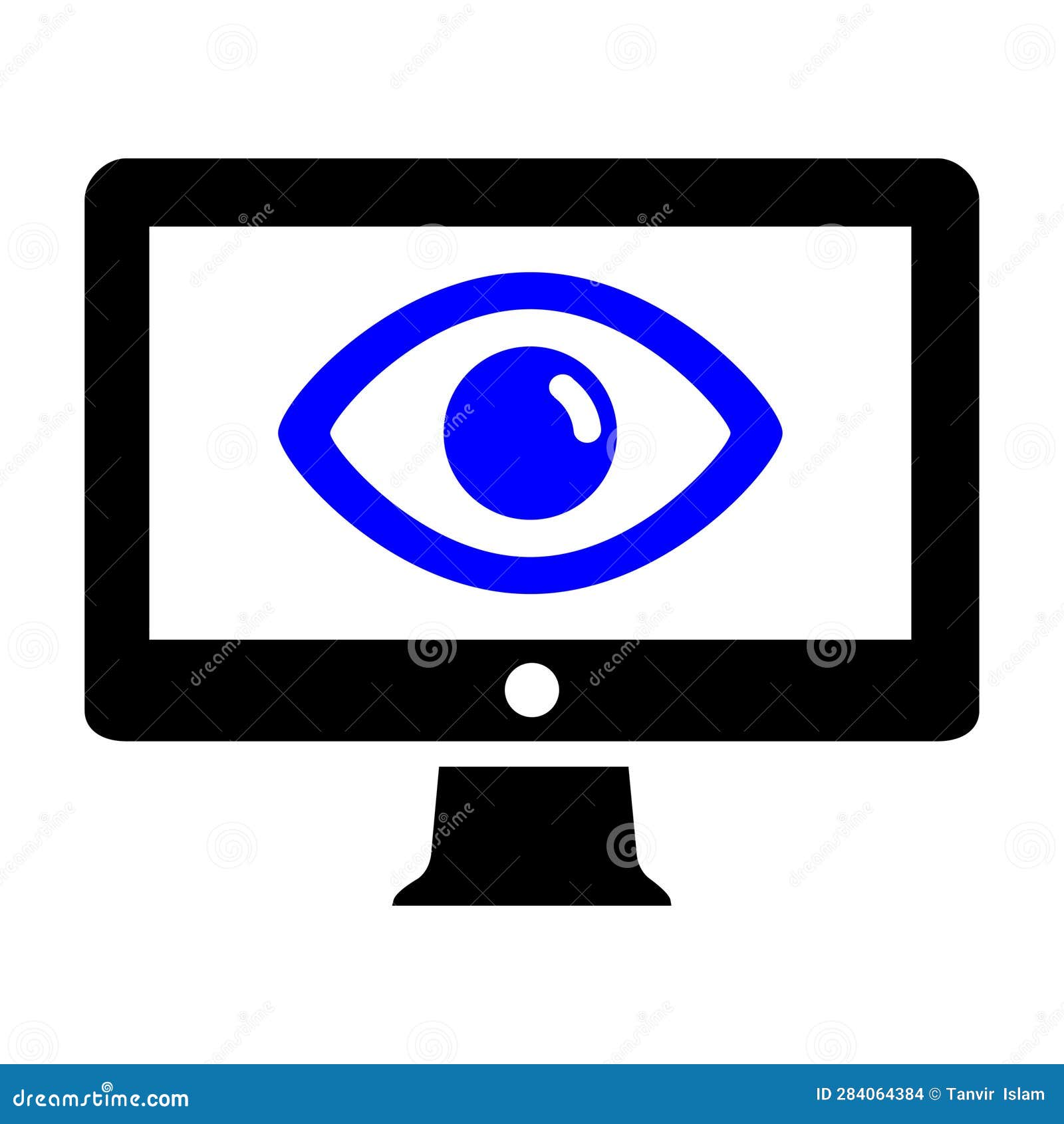 Computer Spy Icon stock vector. Illustration of sign - 284064384