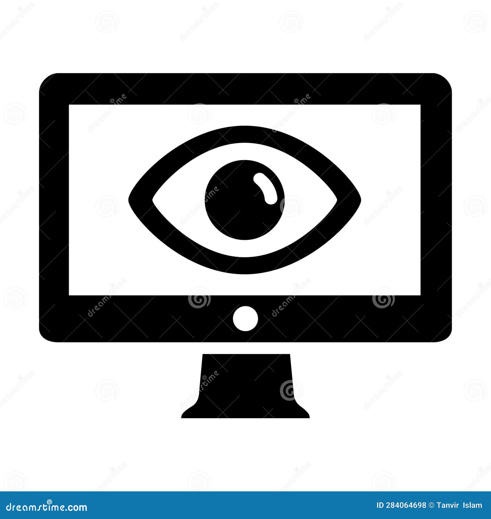 Computer Spy Icon stock vector. Illustration of spyware - 284064698