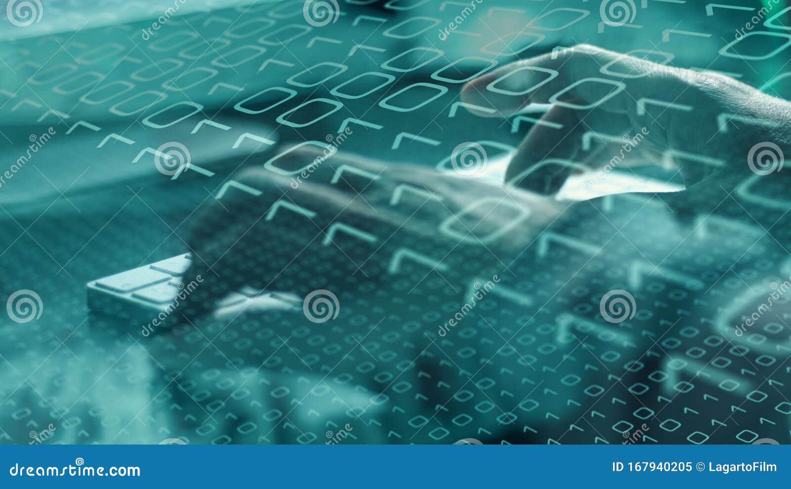 Computer Spy Man, Digital Chaos and Cyber Terrorism Concept Stock Image ...