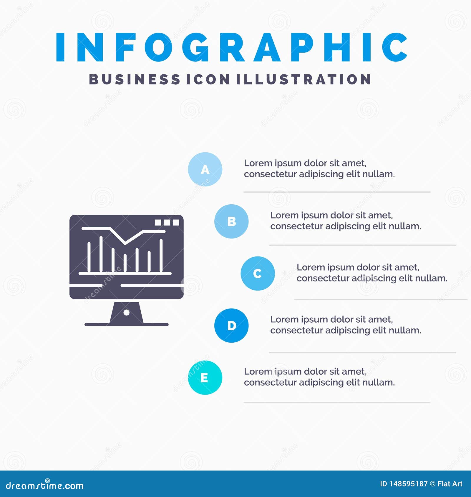 Computer, Static, Graph, Monitor Infographics Presentation Template. 5 ...