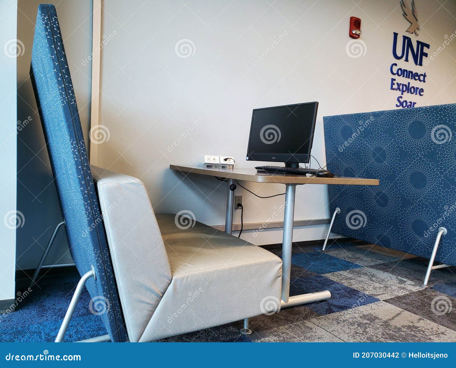 Computer Station at Library Editorial Photography - Image of property ...