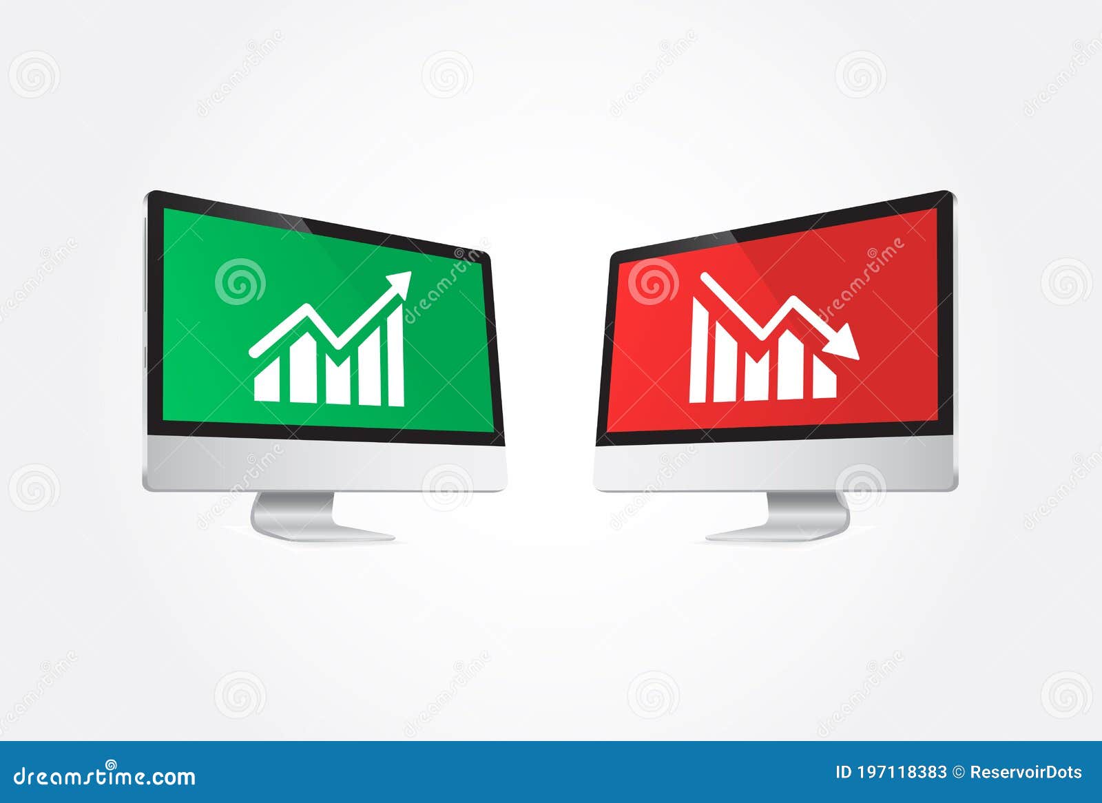 Computer Stats Vector stock vector. Illustration of finance - 197118383