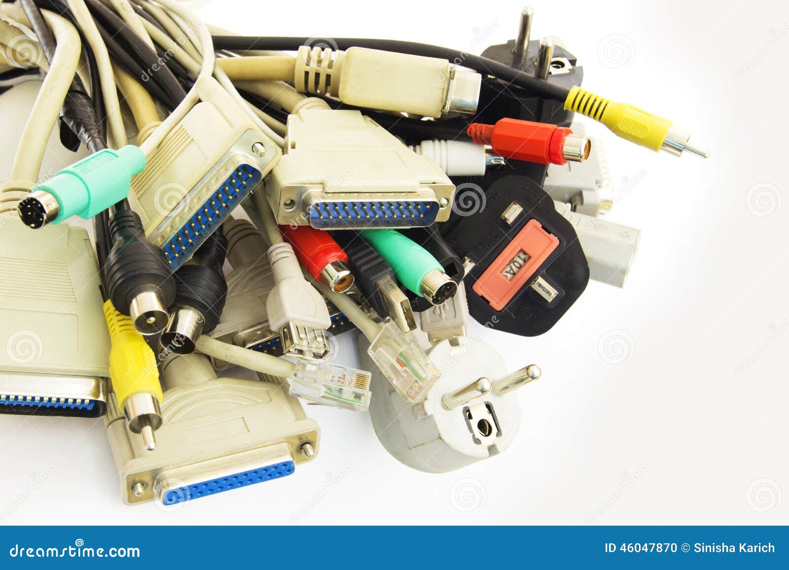 Computer-Stecker stockfoto. Bild von bolzen, ausrüstung - 46047870