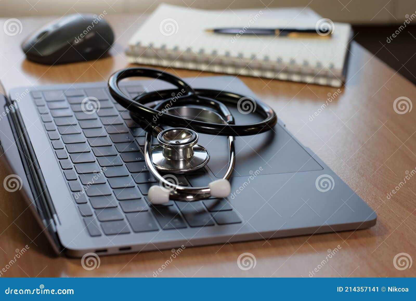 Computer Stethoscope, Telemedicine Concept Stock Image - Image of data ...
