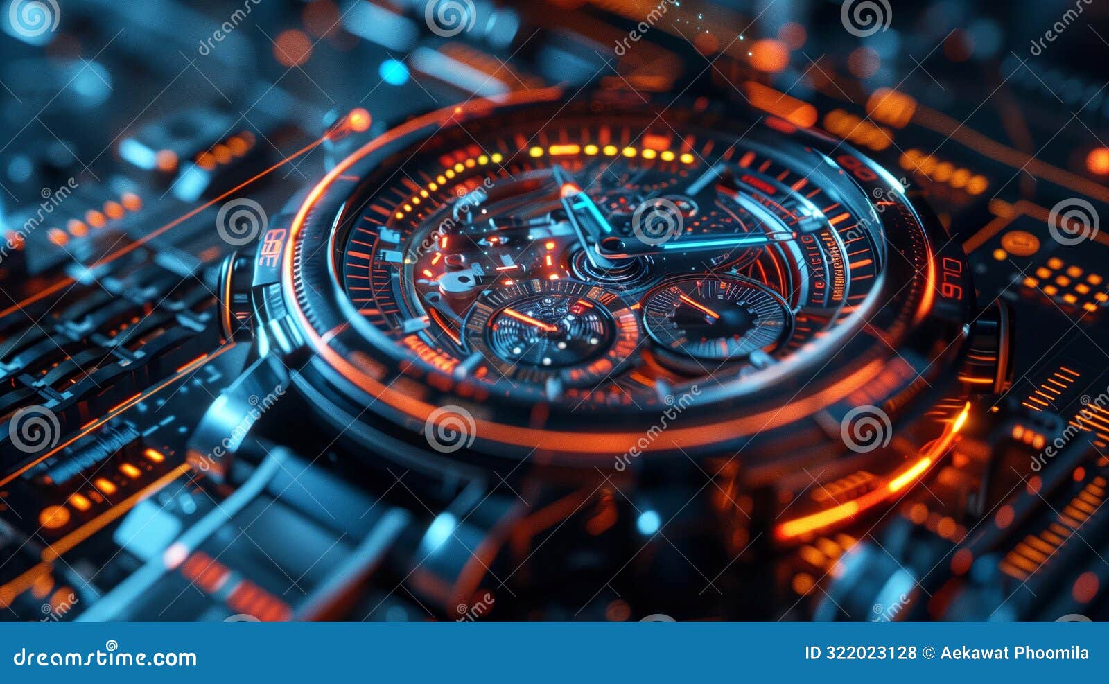 Advanced Cybersecurity Protocols Illustrated within a 3D Model of ...