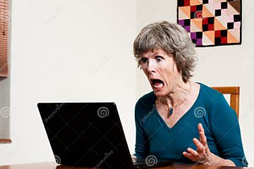 Computer stress stock image. Image of pensioner, disaster - 11161973