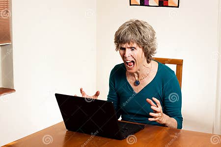 Computer stress stock image. Image of pensioner, person - 11162219