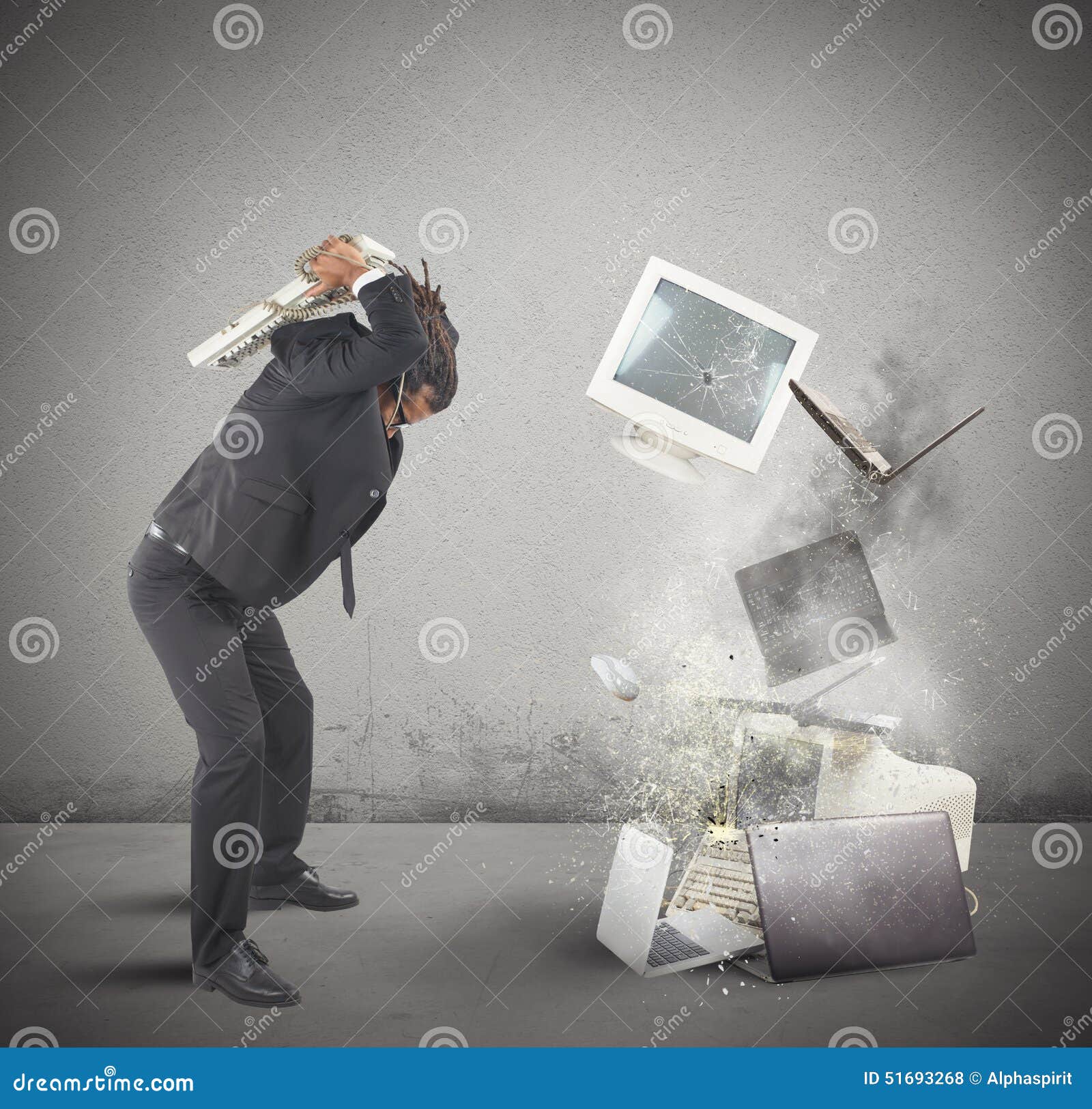 Computer stress stock photo. Image of crazy, frustration - 51693268