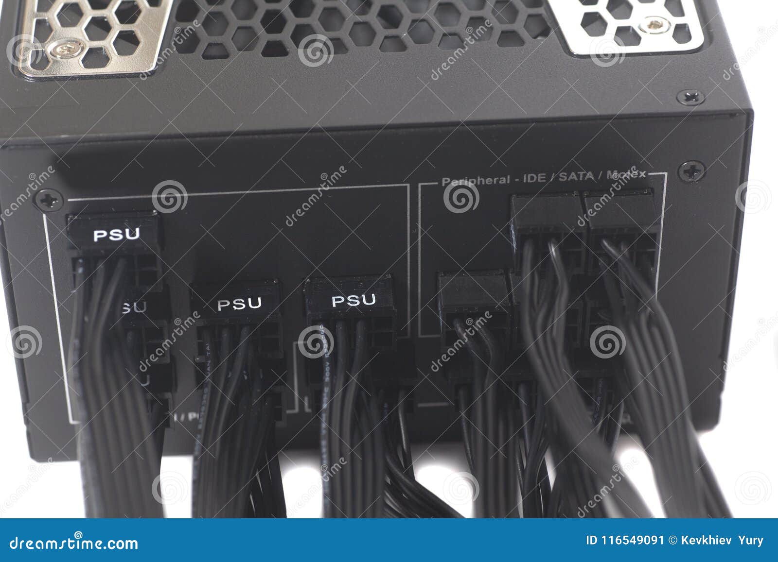 Computer-Stromversorgungs-Einheit Mit Kabel Stockbild - Bild von ...