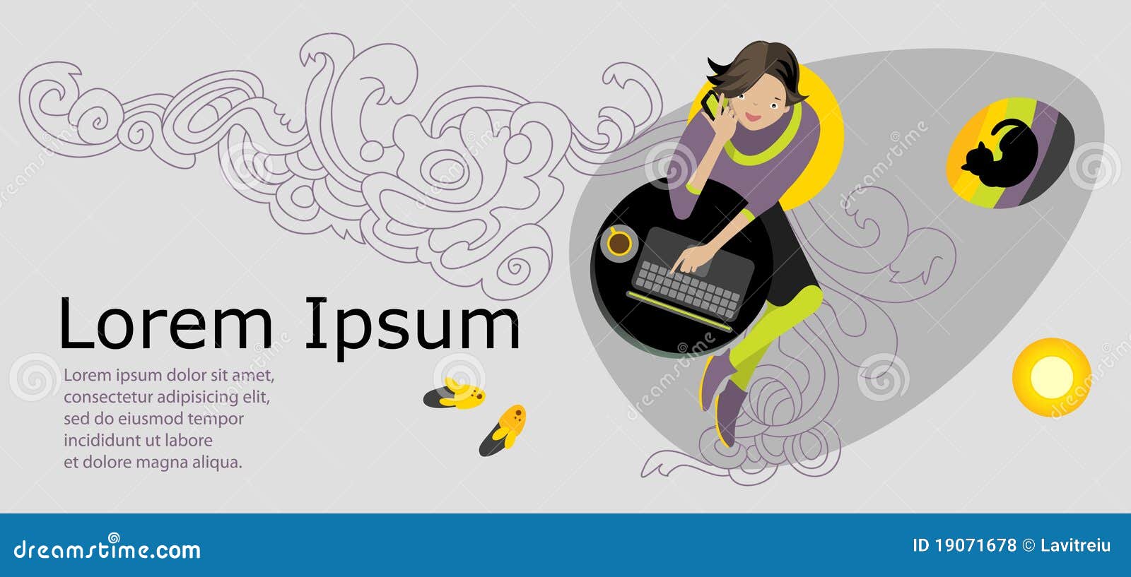 Computer student stock vector. Illustration of background - 19071678