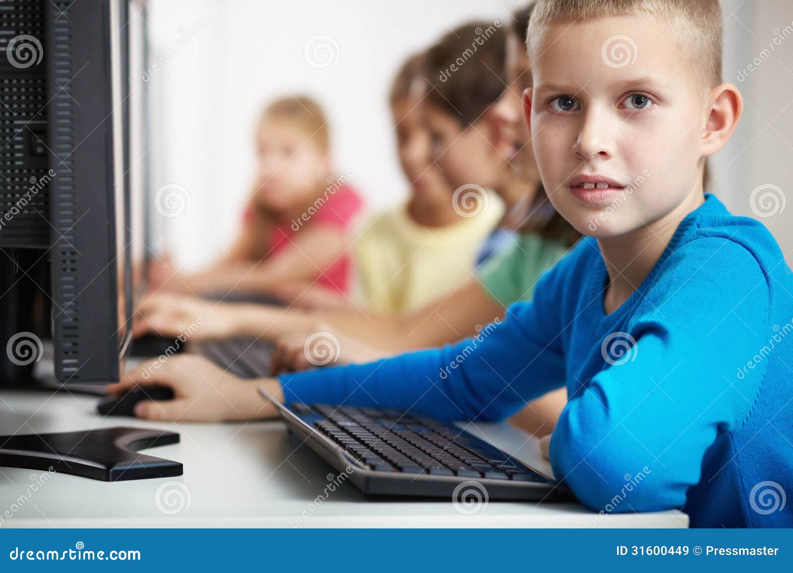 Computer studies stock image. Image of cute, looking - 31600449