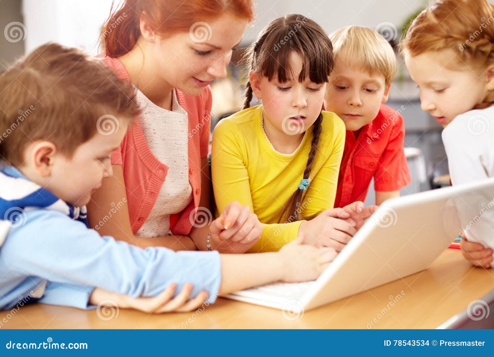 Computer study stock photo. Image of learning, teacher - 78543534