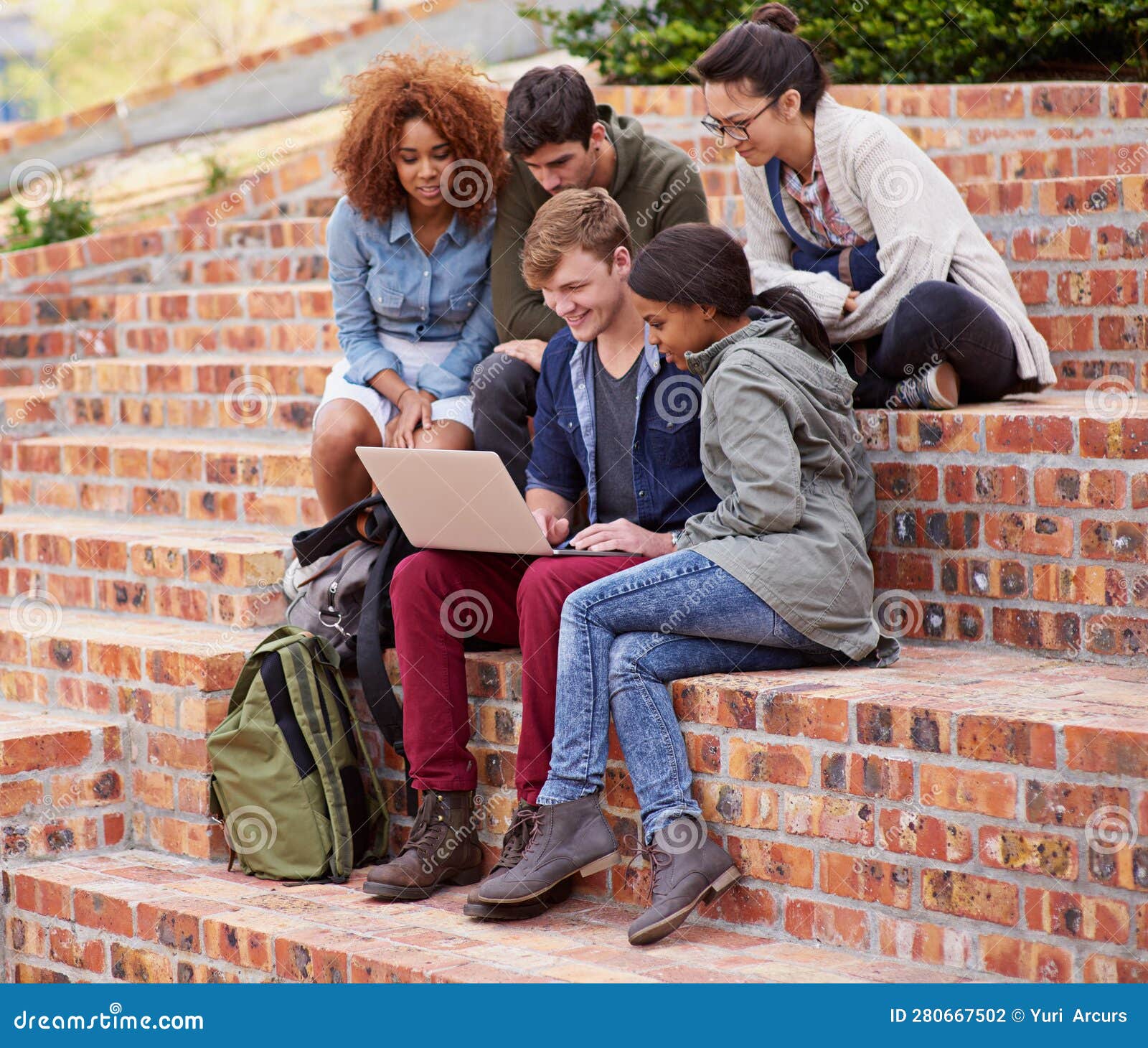 Teamwork As Stairs To Reach Out To The Heavenly Gate For Reward ...