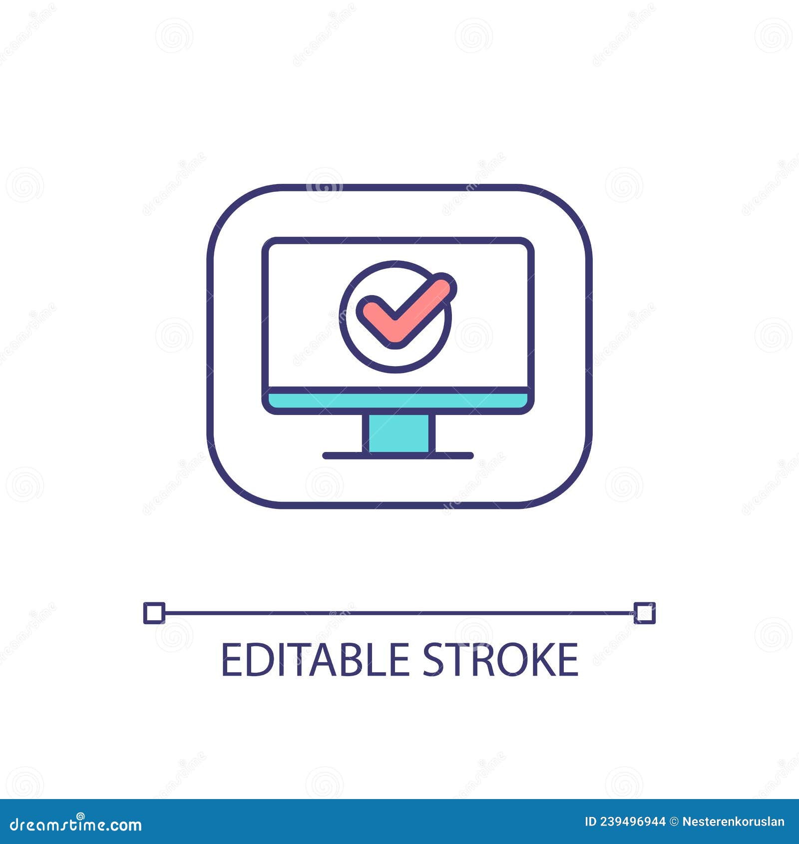 Computer Successful Checkup RGB Color Icon Stock Vector - Illustration ...