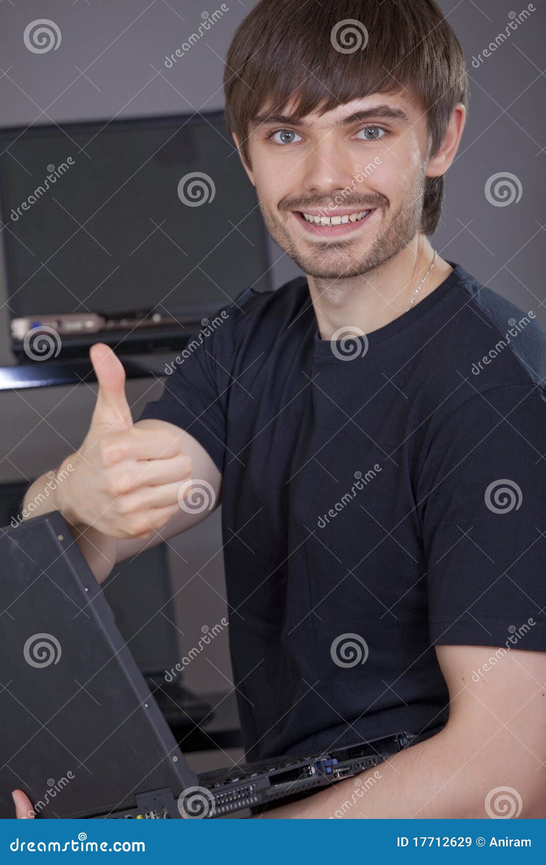 Computer support stock image. Image of industry, notebook - 17712629