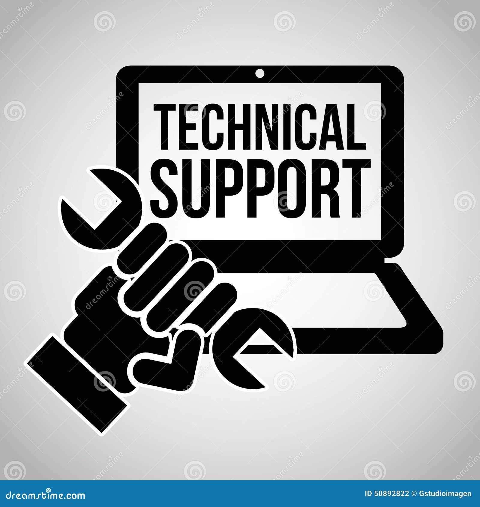 Computer support stock vector. Illustration of simple - 50892822