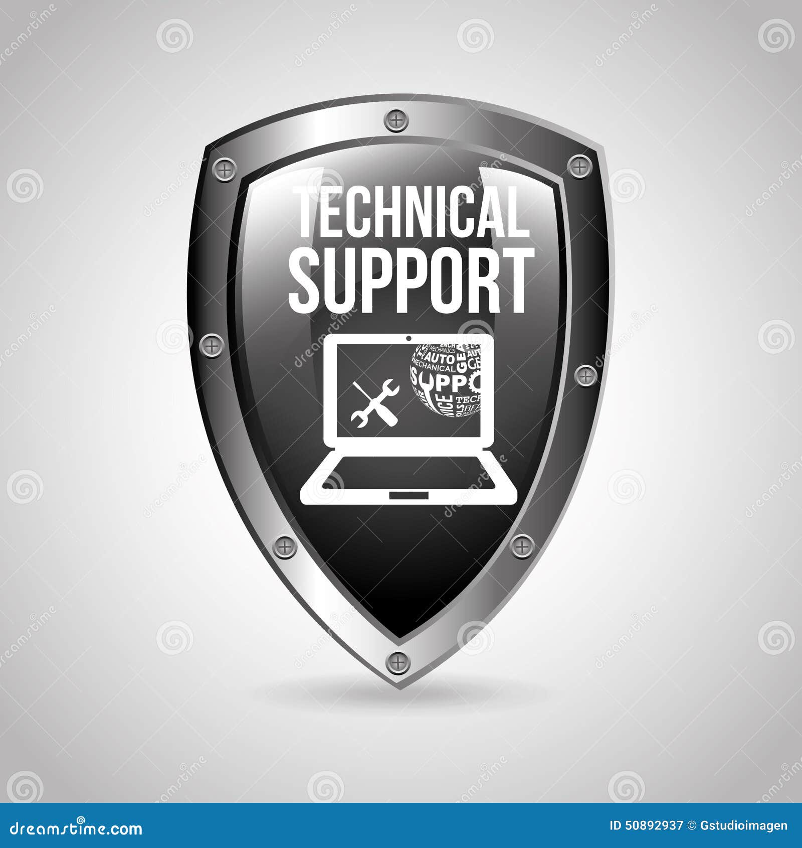 Computer support stock image. Image of silhouette, tools - 50892937