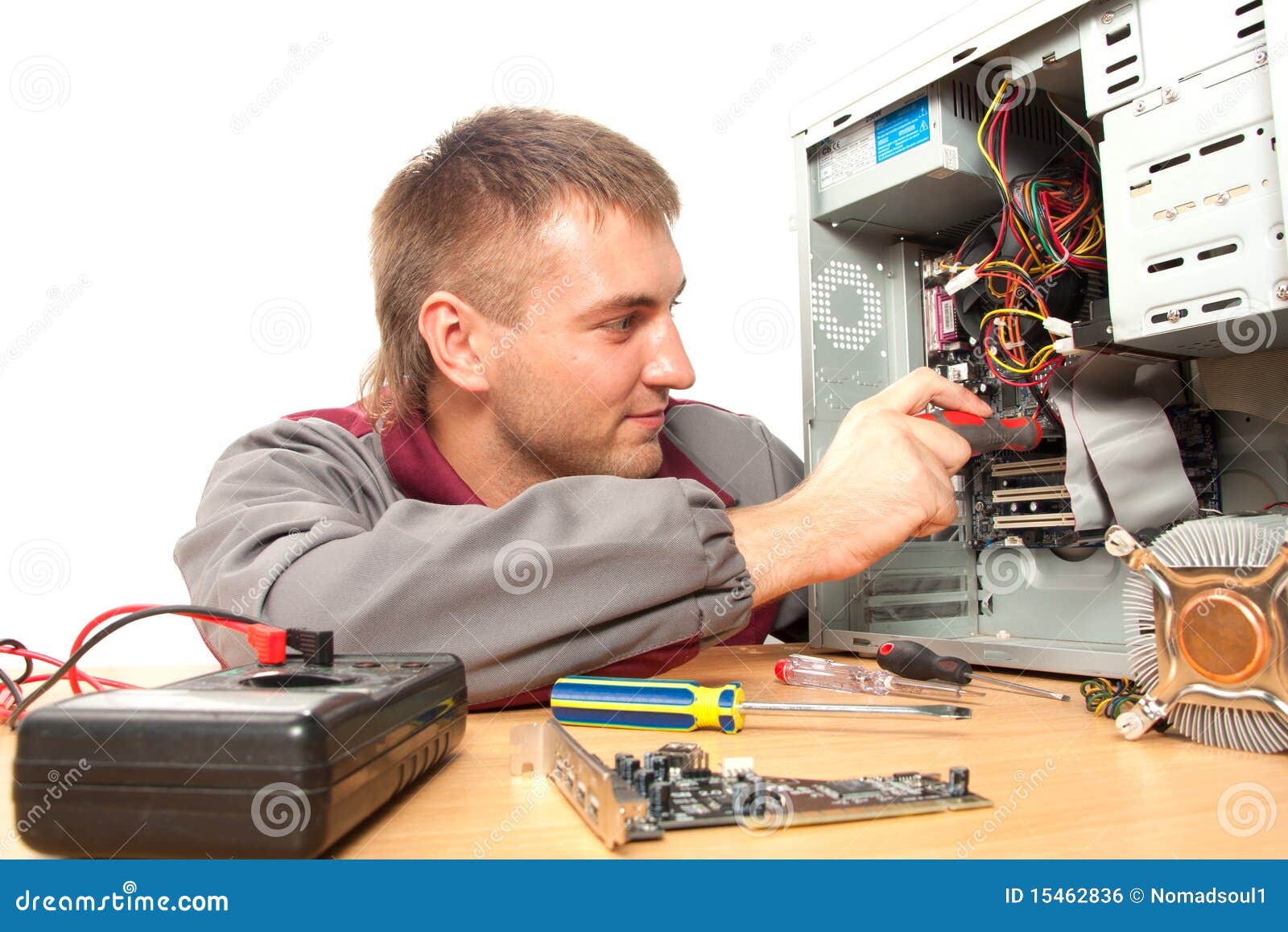 Computer support engineer stock photo. Image of expertise - 15462836