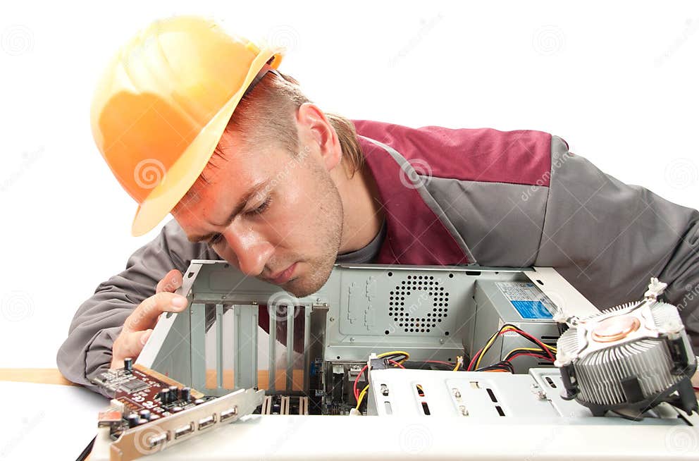 Computer support engineer stock photo. Image of engineer - 15462840