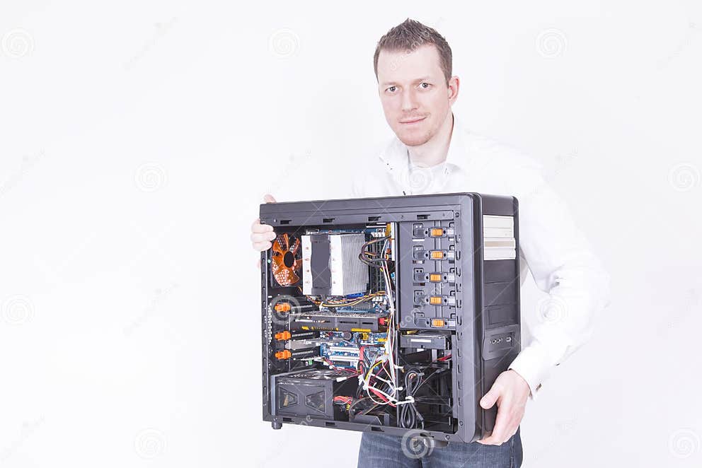 Computer support engineer stock photo. Image of detail - 28926524