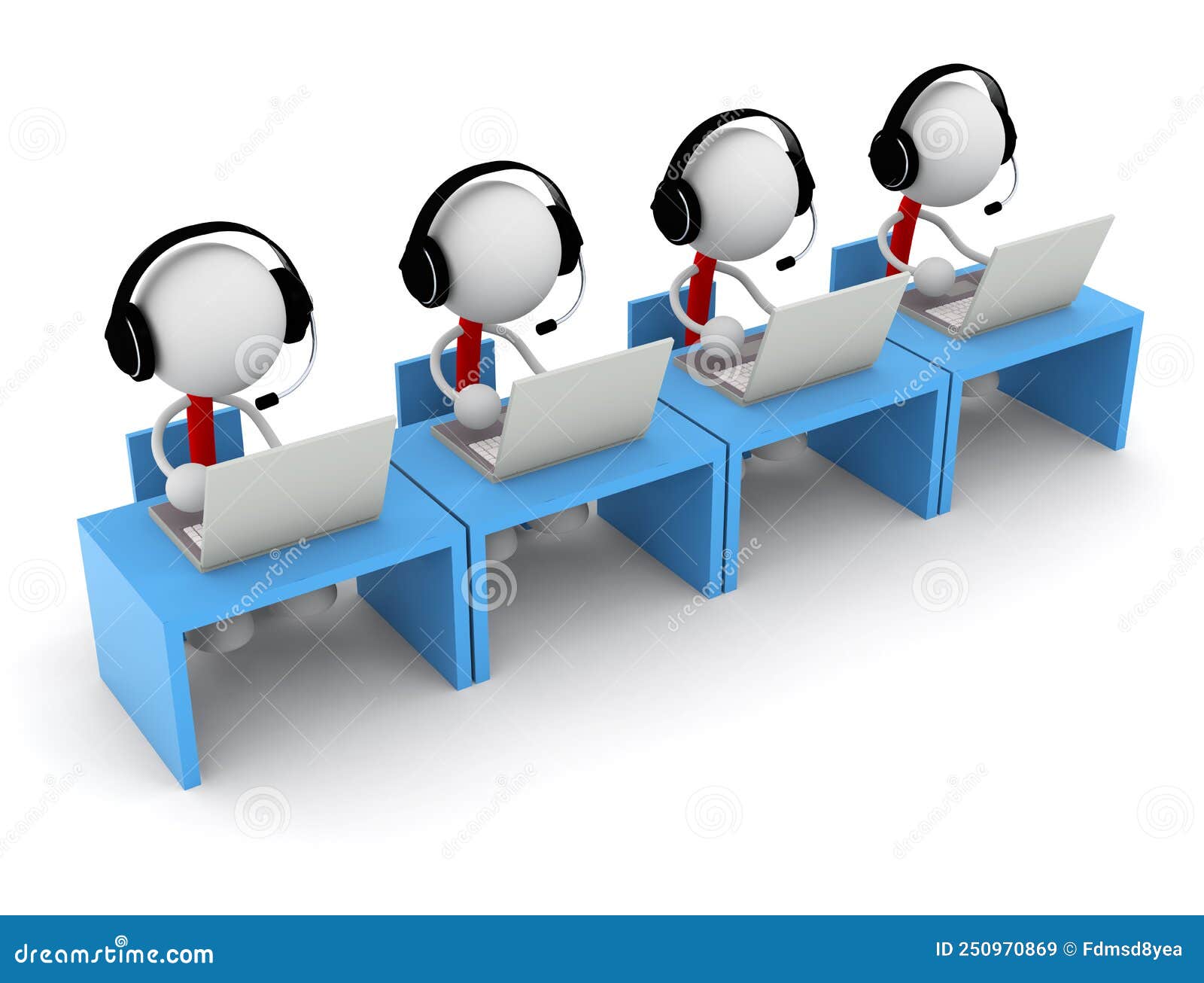 Computer support team stock illustration. Illustration of concept ...