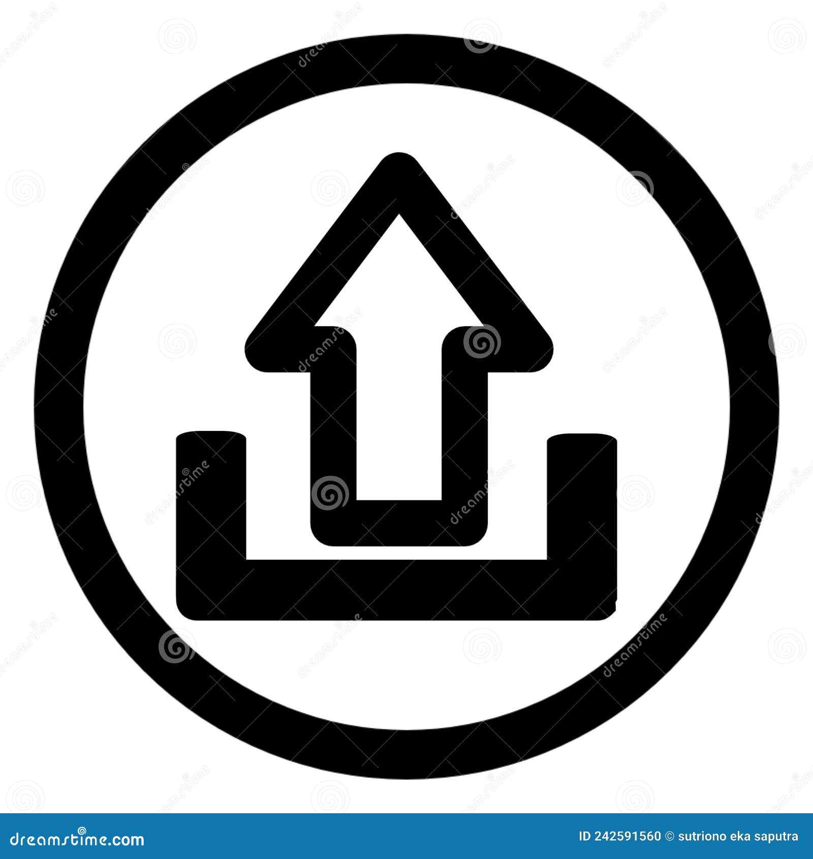 This is Computer Symbol, Upload Icon Stock Illustration - Illustration ...