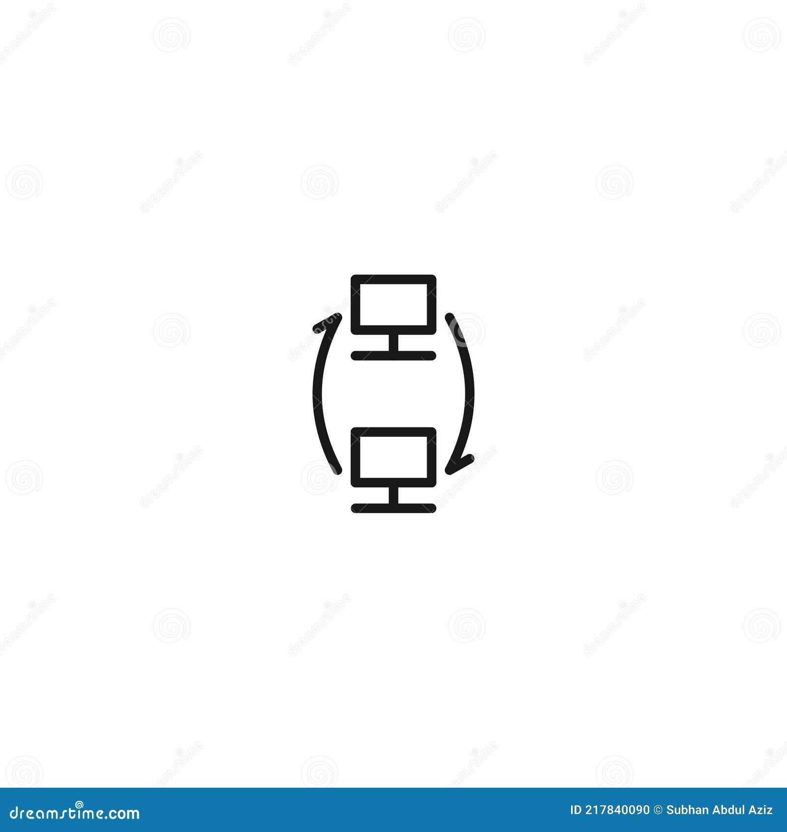 Computer Synchronization Icon Illustration Vector Design Template Stock ...