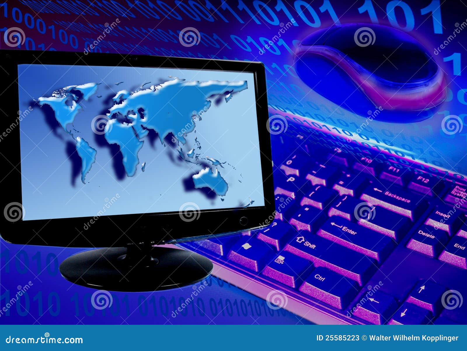 Computer system concept stock illustration. Illustration of information ...