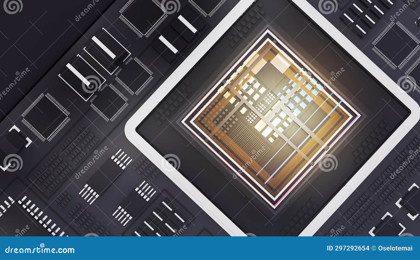 Computer System Connection Point,Abstract Technology of Central Processing Unit,working ...