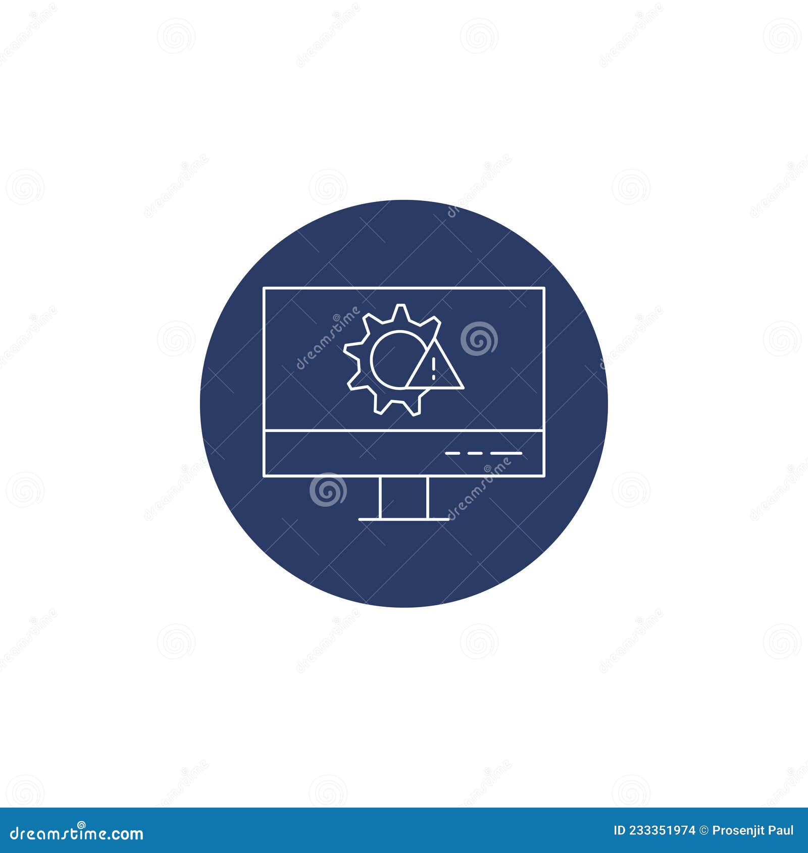 Computer system error icon stock vector. Illustration of system - 233351974