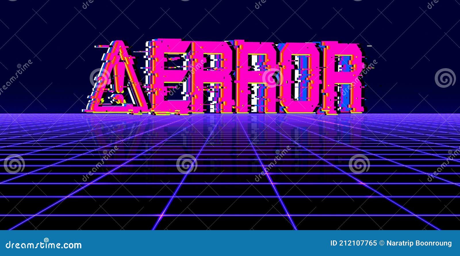 Computer System Errors Glitch Effect Computer Danger Symbols Hacking ...