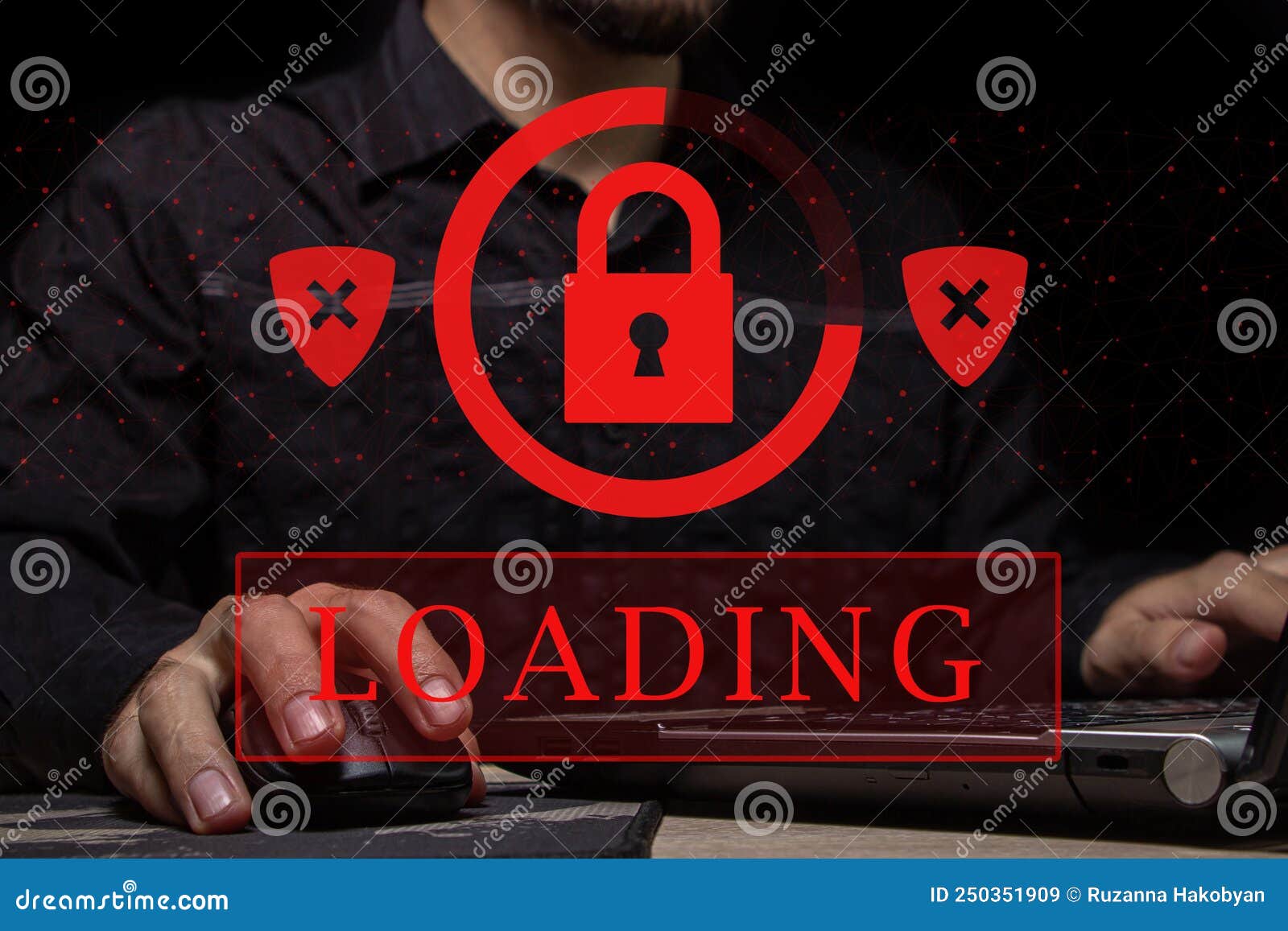 Computer System Hack Warning The Concept Of A Cyber Attack On A