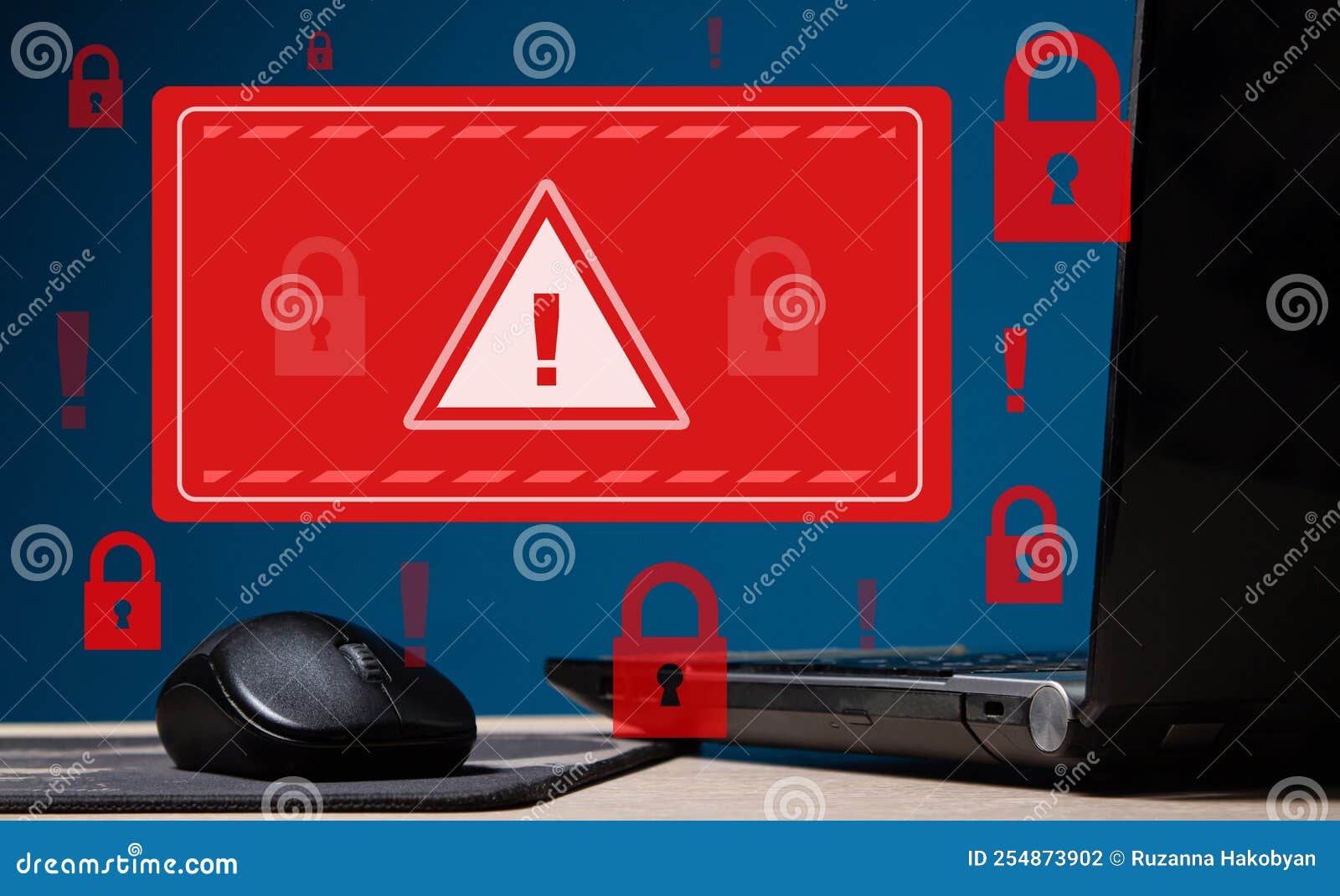 Computer System Hack Warning The Concept Of A Cyber Attack On A