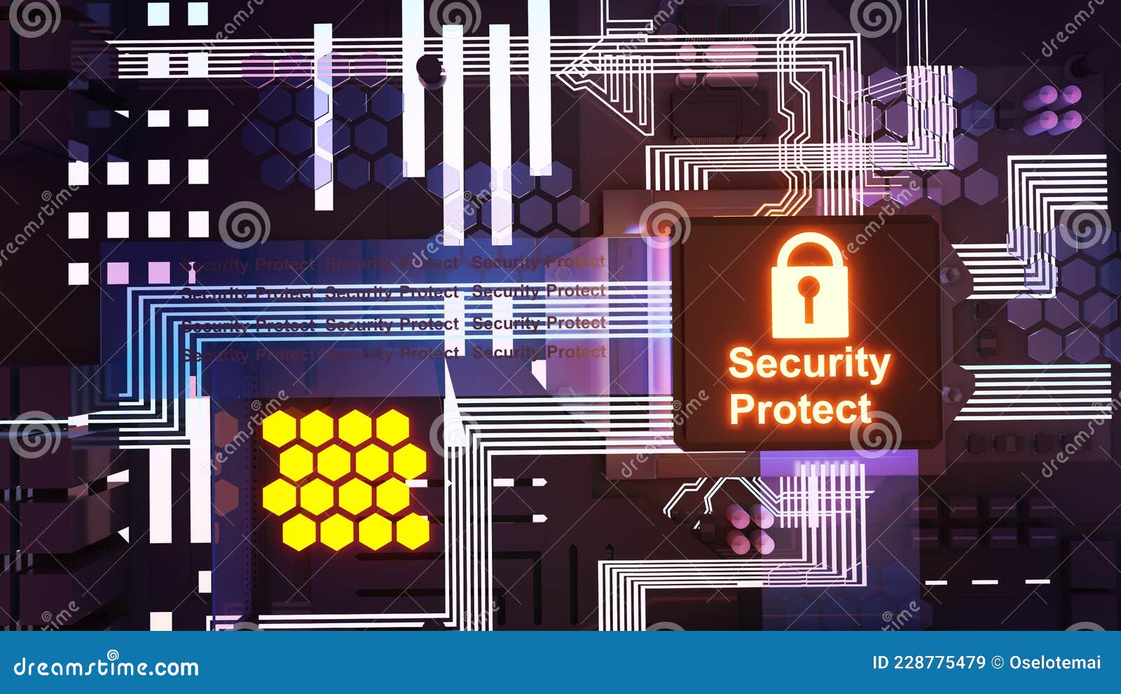 Computer System Illustration Security Protection System,cyber Defense ...