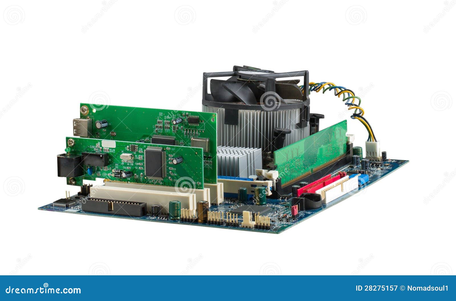 Computer system mainboard stock image. Image of network - 28275157