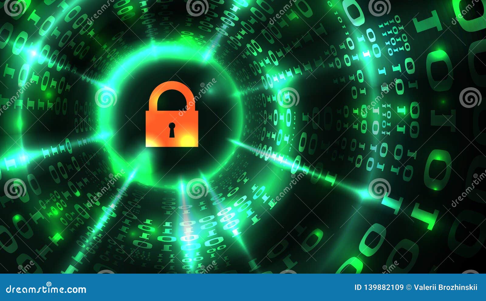 Computer System Protection, Security Safe Internet. Lock Symbol on ...